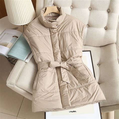 Badu Bg Modishdutti 2022 Зимна дамска модна жилетка с колан с яка и стойка Дамски универсални