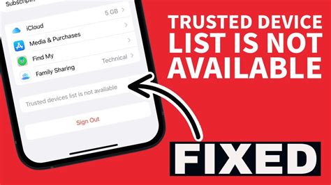 Trusted Device List Is Not Available Issue On Iphone How To Fix