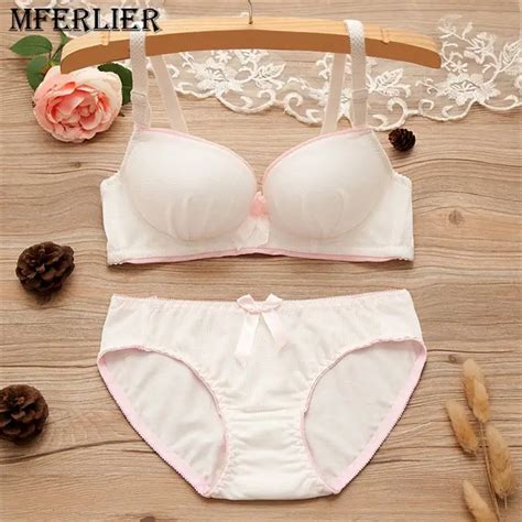 Mferlier Women Wirefree Cotton Bra And Panty Set Solid Convertible