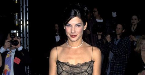 Great Outfits In Fashion History Sandra Bullocks 1996 Lacy Slip Dress
