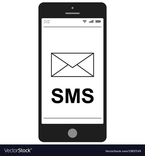 Short Message Service Sms Mobile Phone Royalty Free Vector