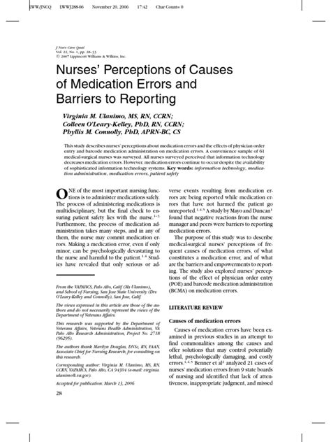 Nurses And Medication Error Docshare Tips