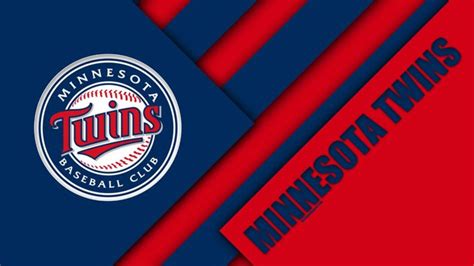 Download Minnesota Twins Logo In Blue And Red Wallpaper