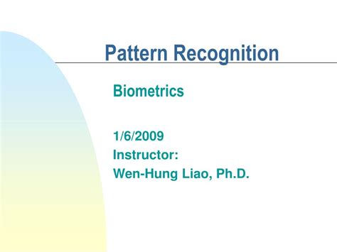 PPT Pattern Recognition PowerPoint Presentation Free Download ID 3930304