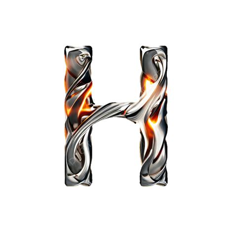 화재 효과가 있는 금속 텍스트 H 알파벳 A부터 Z까지 Lic 텍스트 불 효과 H 알파벳 Png 일러스트 및 Psd 이미지