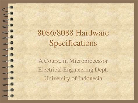 Ppt 8086 8088 Hardware Specifications Powerpoint Presentation Free Download Id 5974489