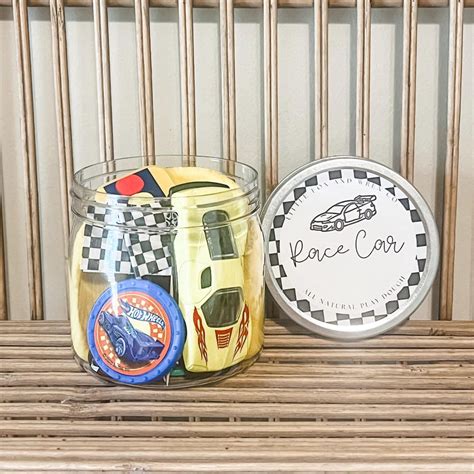 Race Car Play Dough Jar Racecar Party Favors Car Birthday Party Car
