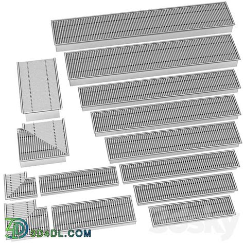 دانلود آبجکت Underfloor Recessed Convector Heating Radiator 3d Models