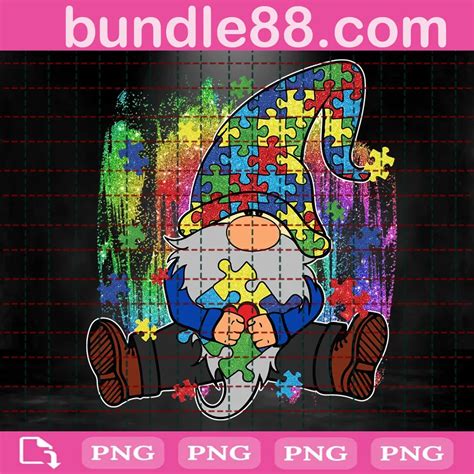 Autism Gnome Png Svg Png Dxf Eps Cricut Silhouette October 2025