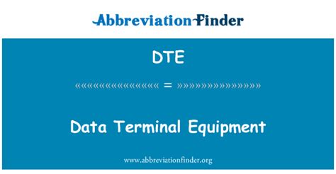 Dte 定义 数据终端设备 Data Terminal Equipment