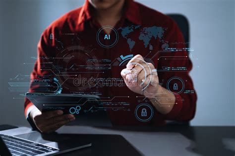 Cyber Security And Data Protection Business Using Computer And Tablet Protecting Business And