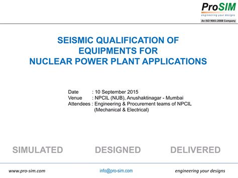 Seismic Qualification Of Nuclear Power Plant Equipments Pdf