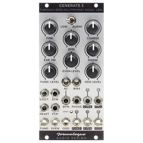 Joranalogue Generate 3 Eurorack Through Zero Oscillator Module Elevator Sound Europe