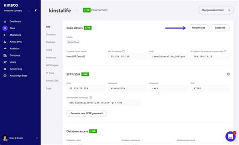 Site Renaming Is Now Available In MyKinsta