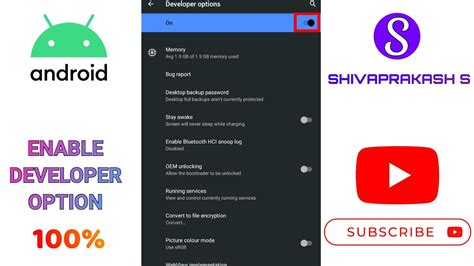 How To Enable Developer Option In Android Phone Or Tablet Youtube