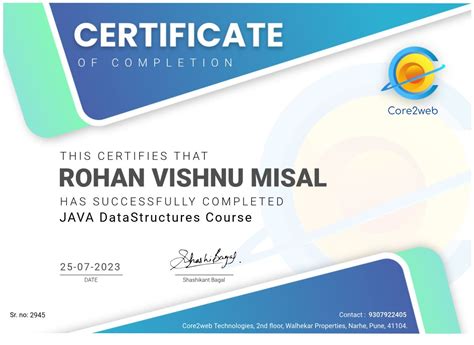 Completed Java Dsa Course Rohan Misal Posted On The Topic Linkedin