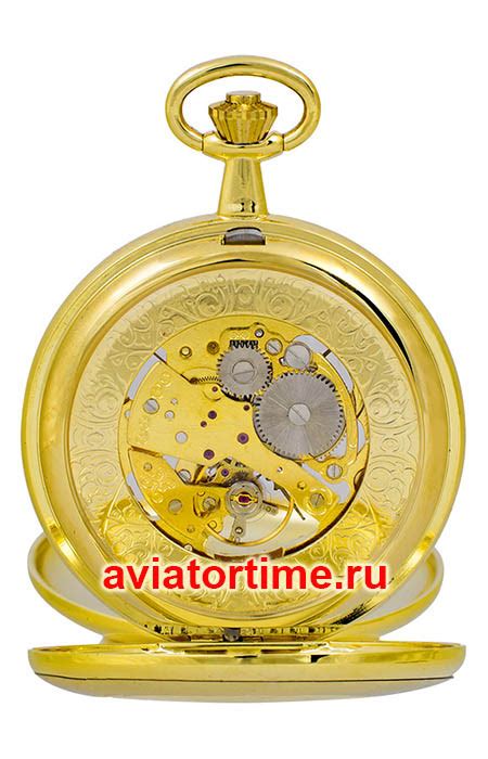 Часы Молния 0030105 Карманные Скелетон. Российские часы.