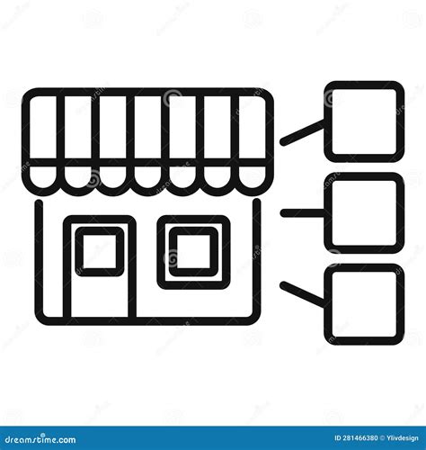 Shop Segment Market Icon Outline Vector Target Customer Stock
