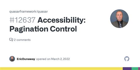 Accessibility Pagination Control · Issue 12637 · Quasarframework