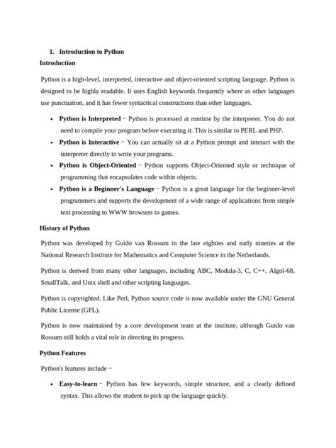 1 Introduction To Python Pdf Command Line Interface Python