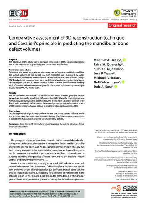 Pdf Comparative Assessment Of 3d Reconstruction Technique And