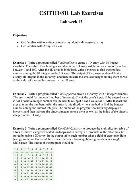 csit111 lab notes week 12 csit111 811 lab exercises lab week 12
