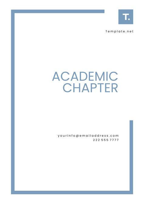 Free Chapter Templates To Edit Online And Print