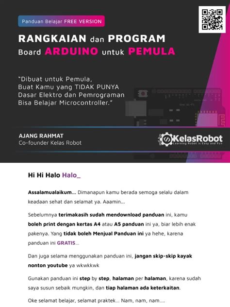 Panduan Belajar Arduino Untuk Pemula Kelas Robot Pdf
