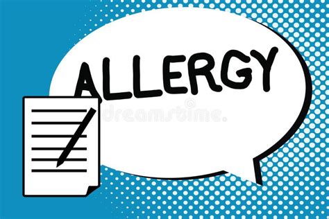 Handwriting Text Writing Allergy Concept Meaning Hypersensitive Of The