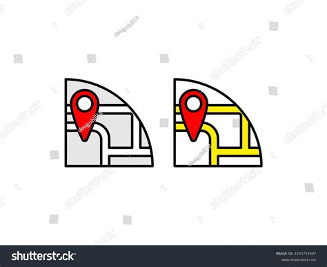 Map Icon Graphic Design Pin Point Stock Vector Royalty Free 2225753507 Shutterstock