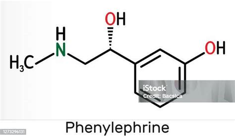 Phenylephrine Molecule It Is Nasal Decongestant With Potent