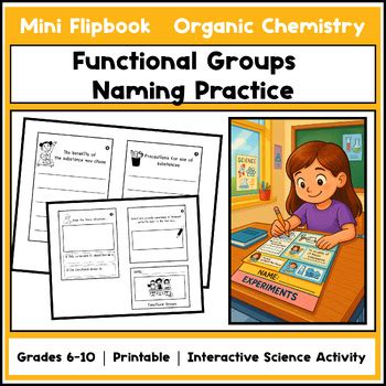 Mini Flipbook Organic Chemistry Functional Groups Naming Practice G