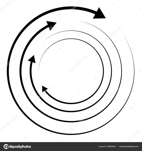 Rotating Arrows Concentric Radial Circular Arrow Element Cycle Cyclical