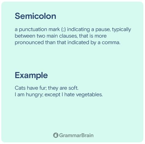 The Semicolon How To Use Them Correctly Examples Grammarbrain