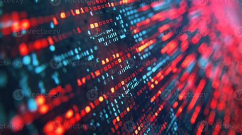 Ai Generated Red Data Stream Encryption Ai Generated 39842225 Stock