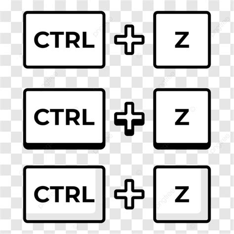 Flat Design Illustration Of Ctrl And Z Buttons Suitable For Elements With Cancel Theme Vector