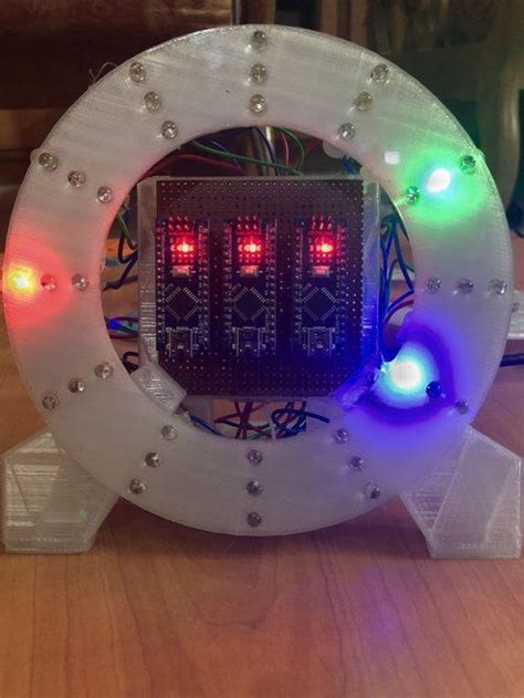 3d Printed Flashing Led Dial Clock Arduino Dial 3d Printing Printer