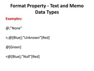 Field Properties PPTX