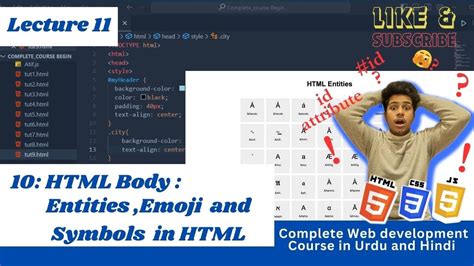 Html Tutorial Html Entities Web Development Tutorial 11 Youtube