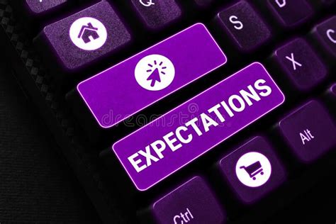 Writing Displaying Text Expectations Internet Concept Strong Belief