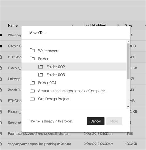 File Management User Can Move A File Into The Folder That Its Already In · Issue 1172