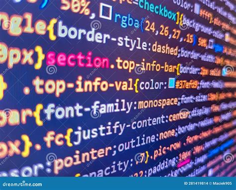 Js Website Developme Screen Of Web Developer Concept For Cyber