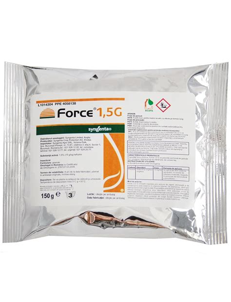 Insecticid Force 15 G 150 Gr Syngenta Porumb Contact Agrosemseedro