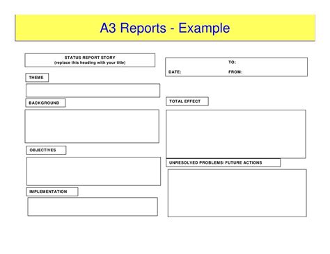 A3 Reports