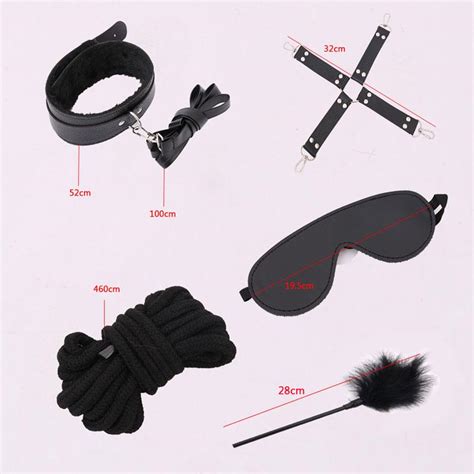 Buy 10 Pcs Set Women Leather Plush Bdsm Bondage Sex Handcuffs Whip