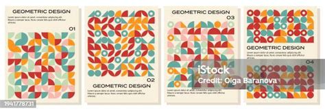 벡터 추상 기하학적 모양의 포스터입니다 배경 잡지 표지를 위한 템플릿 디자인 빨간 복고풍 배경입니다 현대 벡터 일러스트 레이 션입니다 0명에 대한 스톡 벡터 아트 및 기타