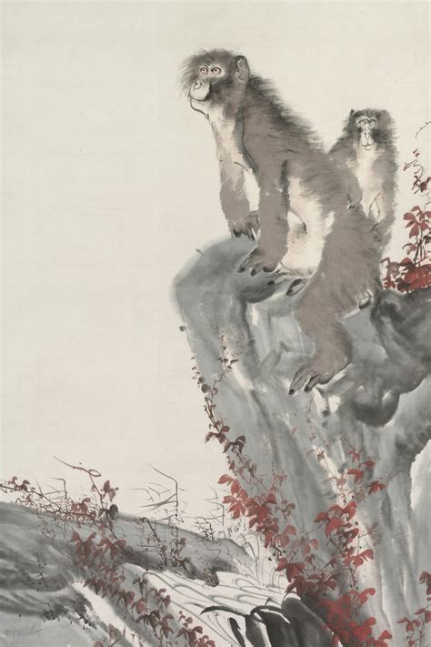 바위 위에 앉아 있는 두 마리의 원숭이 그림 사진 Unsplash의 무료 예술 이미지