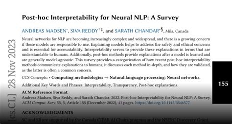Paper Page Post Hoc Interpretability For Neural Nlp A Survey