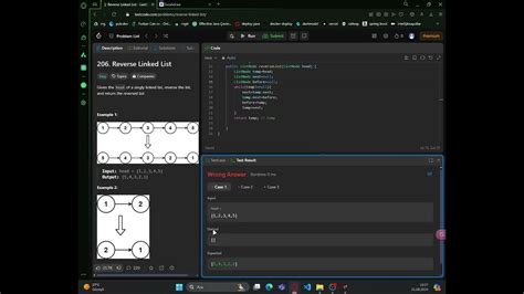 🔄 Leetcode 12 Reverse Linked List 🔗 Java Ile Algoritma Çözümleri 🚀 Youtube
