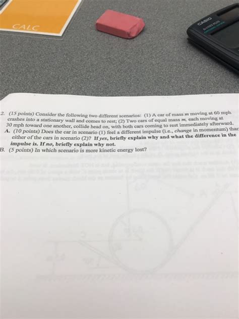 Solved Consider The Following Two Different Scenarios 1 A